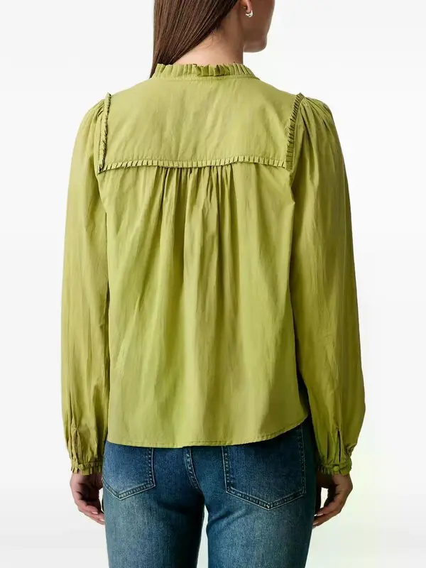 HOSS INTROPIA Cecile Lattice-detail Ruffled Shirt