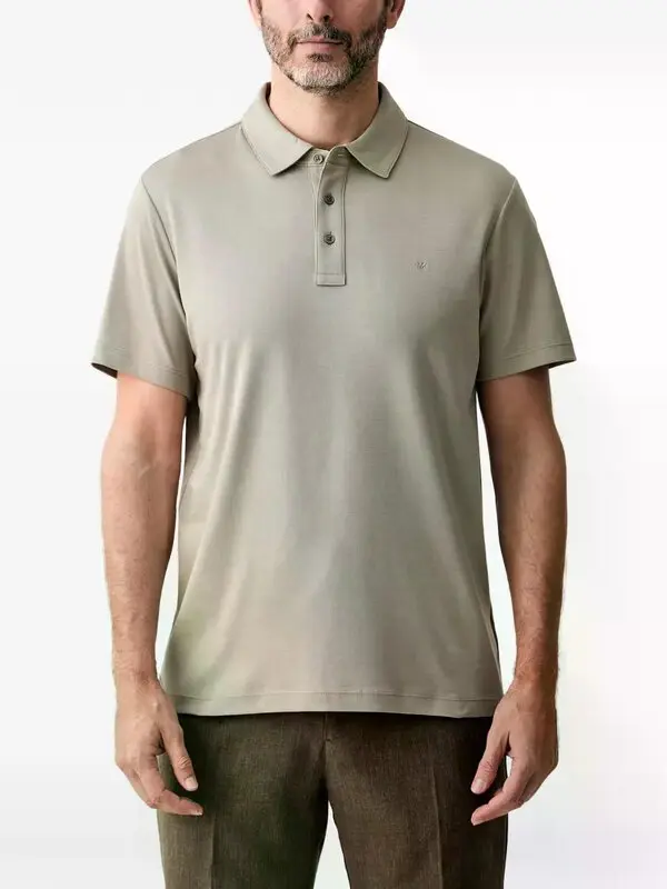 Michael Kors Embroidered-logo Polo Shirt - Green