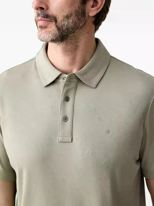 Michael Kors Embroidered-logo Polo Shirt - Green
