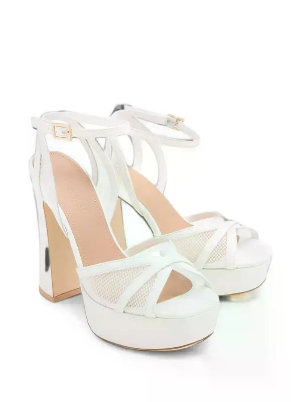 MALONE SOULIERS Sylvie Mesh Platform Sandals - White