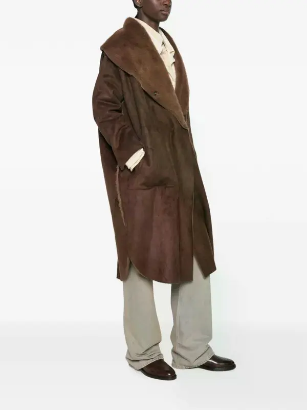 COLLECTION PRIVEE? Faux-shearling Oversized Coat