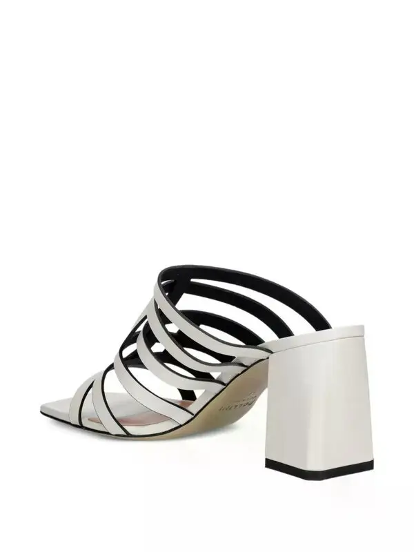 POLLINI Block Heel Leather Sandals