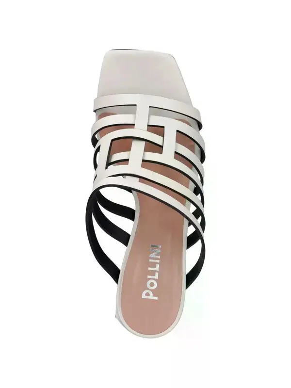 POLLINI Block Heel Leather Sandals