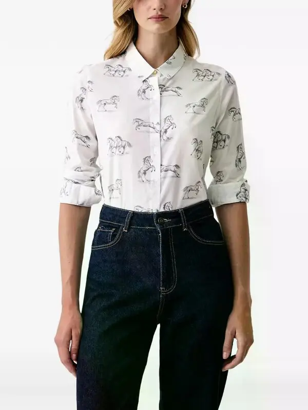Barbour Horse-print Button-down Shirt