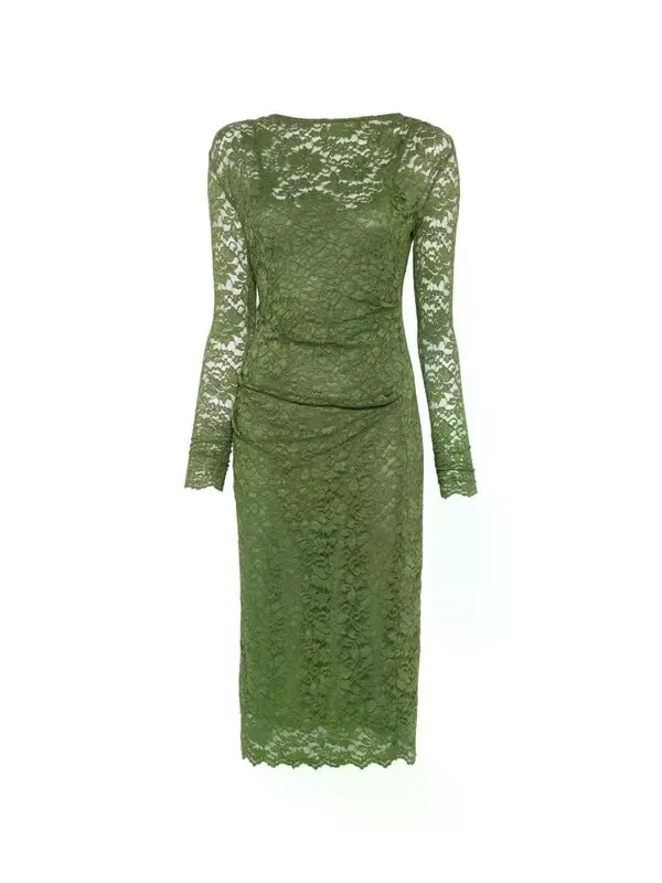 Diane Von Furstenberg Darrius Long-sleeve Midi Dress - Green