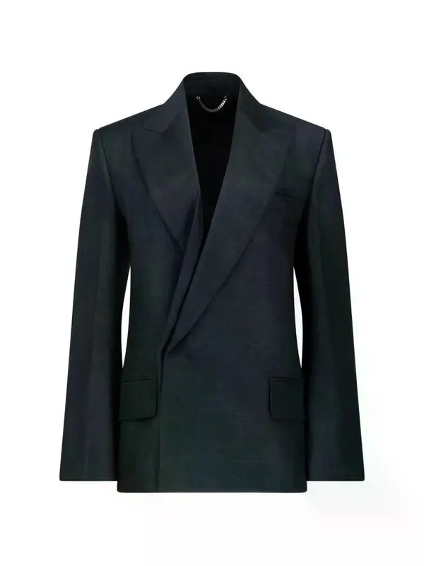 Victoria Beckham Olie Peak-lapel Blazer - Green