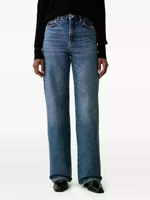 Patrizia Pepe Faded Straight-leg Jeans - Blue