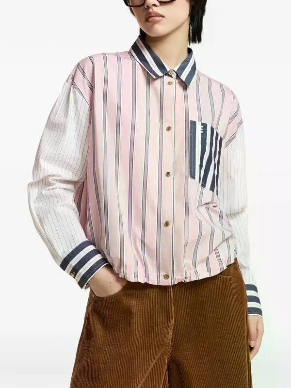 Essentiel Antwerp Striped Patchwork Shirt