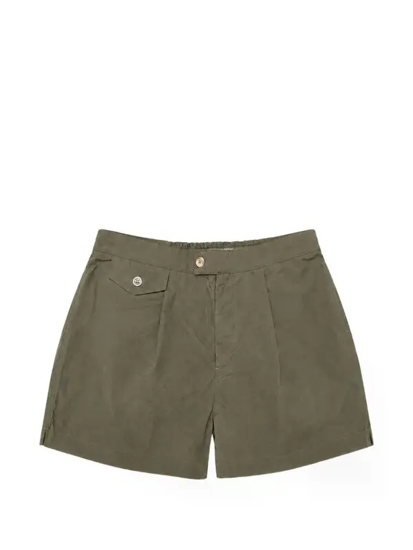 FORTELA Stefano Pleated Shorts - Green