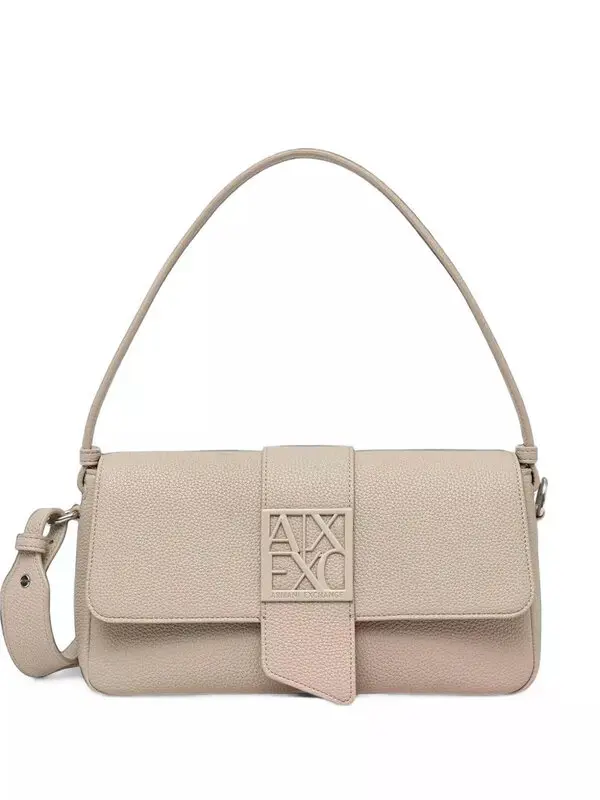 Armani Exchange Logo-plaque Pebbled Shoulder Bag
