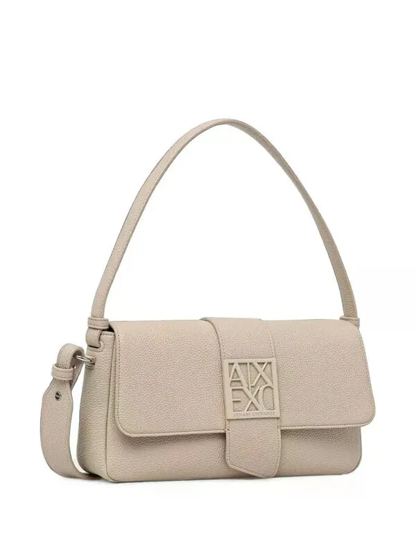 Armani Exchange Logo-plaque Pebbled Shoulder Bag