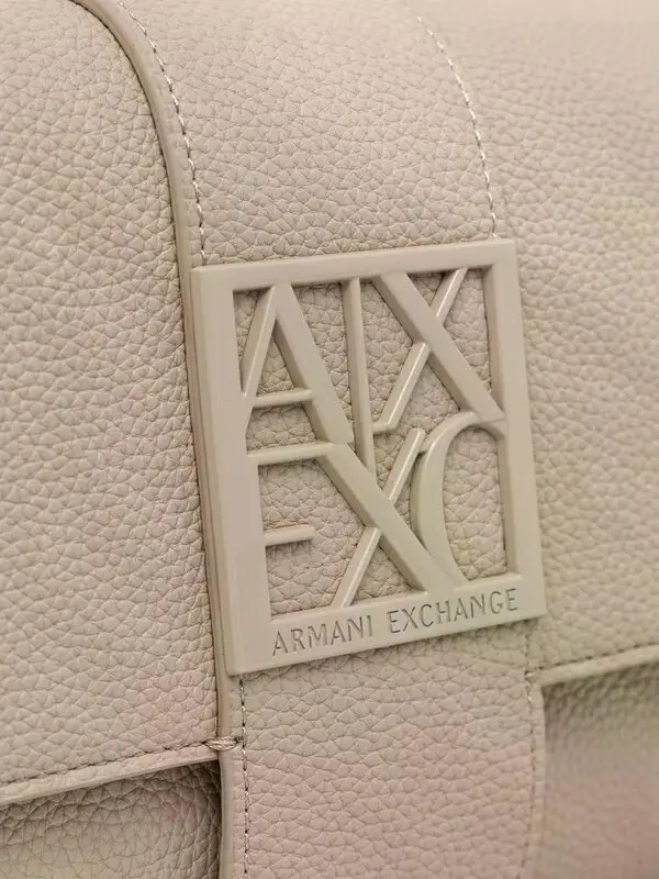 Armani Exchange Logo-plaque Pebbled Shoulder Bag