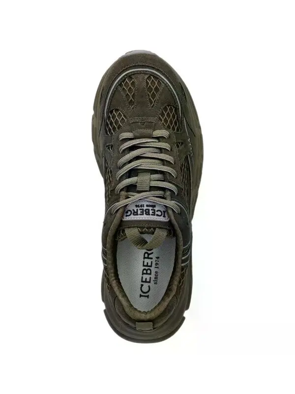 Iceberg Logo-print Mesh Panel Sneakers