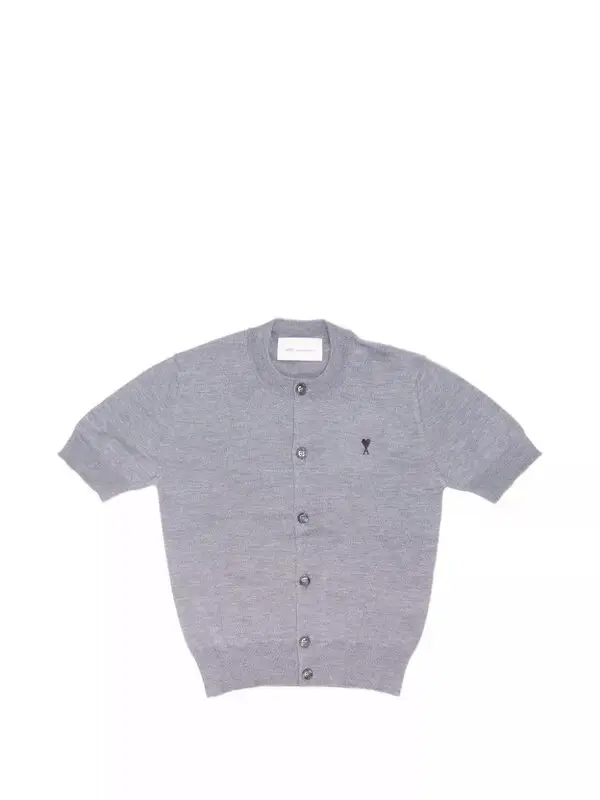 AMI Paris De Coeur Short-sleeve Cardigan