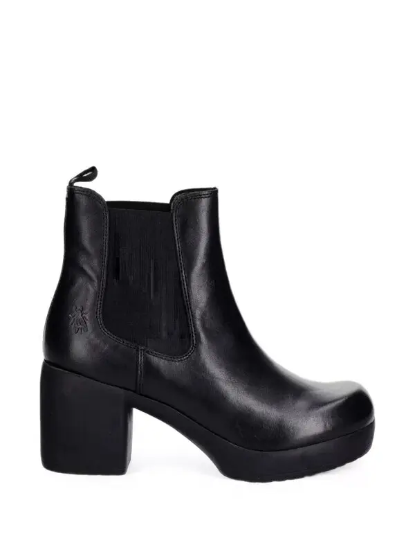 Fly London Famy524fly Platform Leather Chelsea Boots - Black