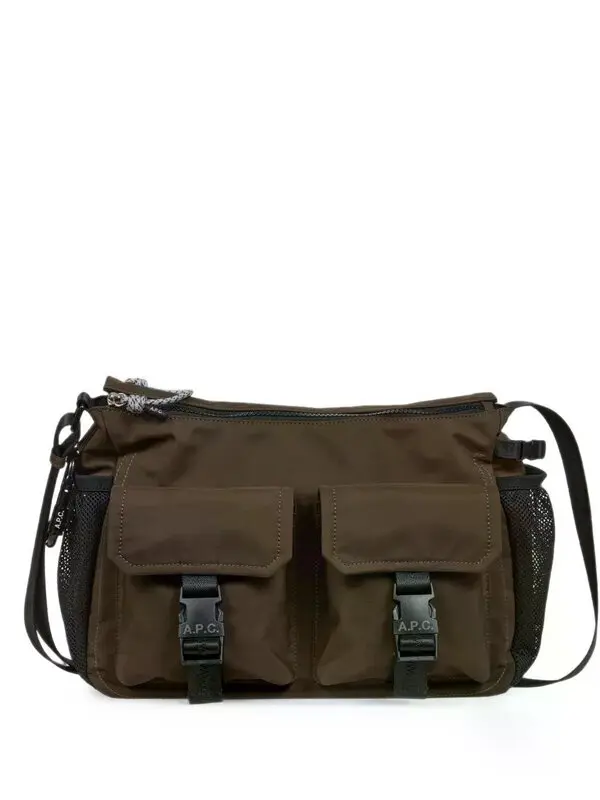 A.p.c. Trek Buckle-fastening Shoulder Bag - Green