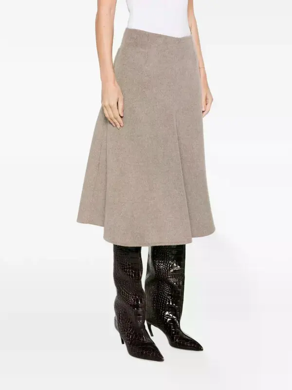 SUSANNE BOMMER Zip-fastening Midi Skirt - Neutrals