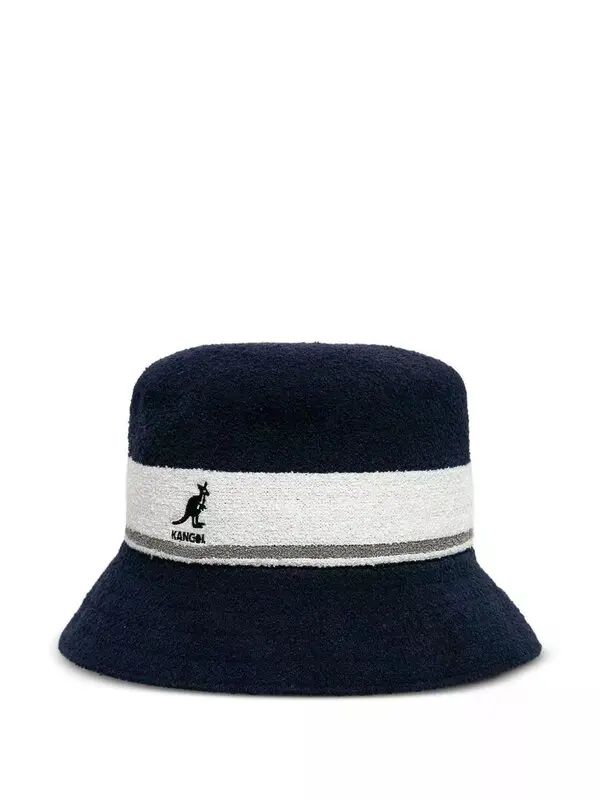 KANGOL Striped Terrycloth Bucket Hat - Blue