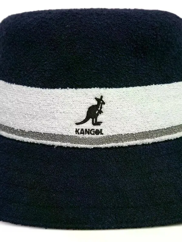 KANGOL Striped Terrycloth Bucket Hat - Blue