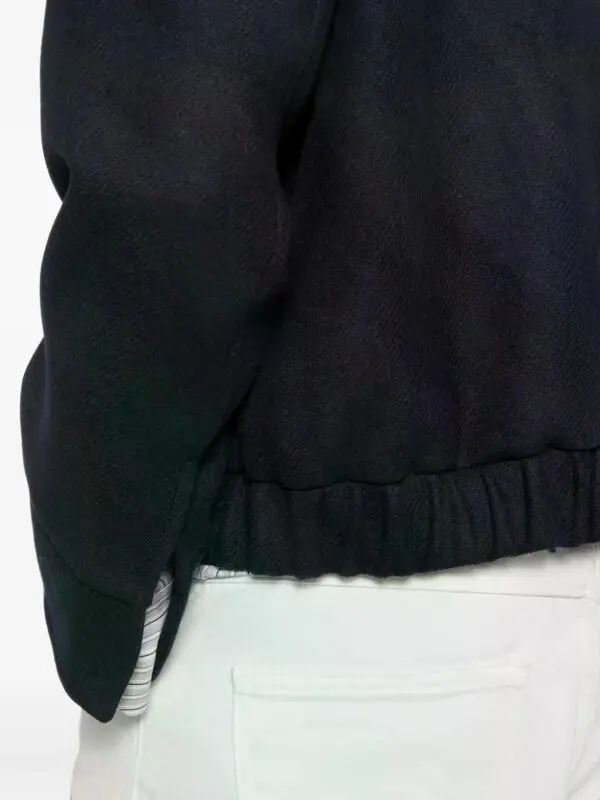 OTTOD'AME Elasticated-hem High-neck Jacket