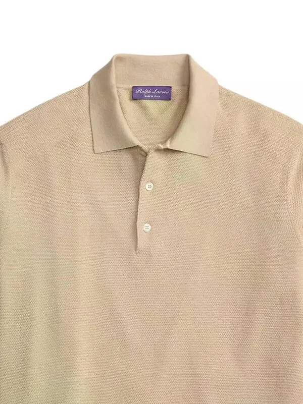 Ralph Lauren Purple Label Waffle-knit Polo Sweater - Neutrals