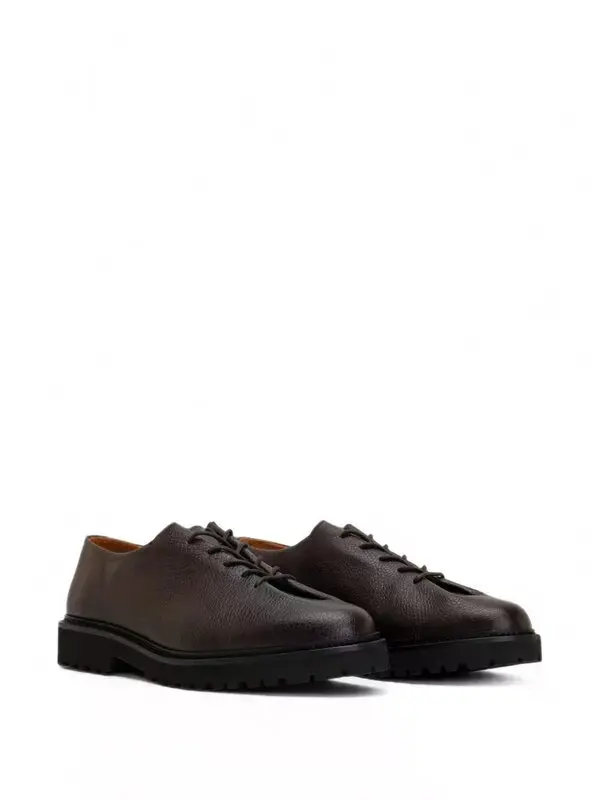 JACQUES SOLOVIERE Edouard Lug Pebbled Leather Sneakers