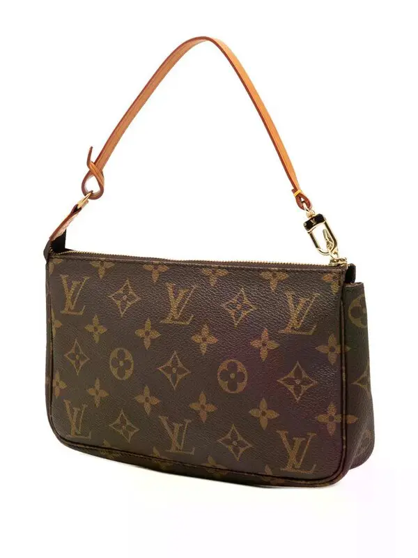 LOUIS VUITTON 1998 Monogram Pochette Accessoires Shoulder Bag - Brown
