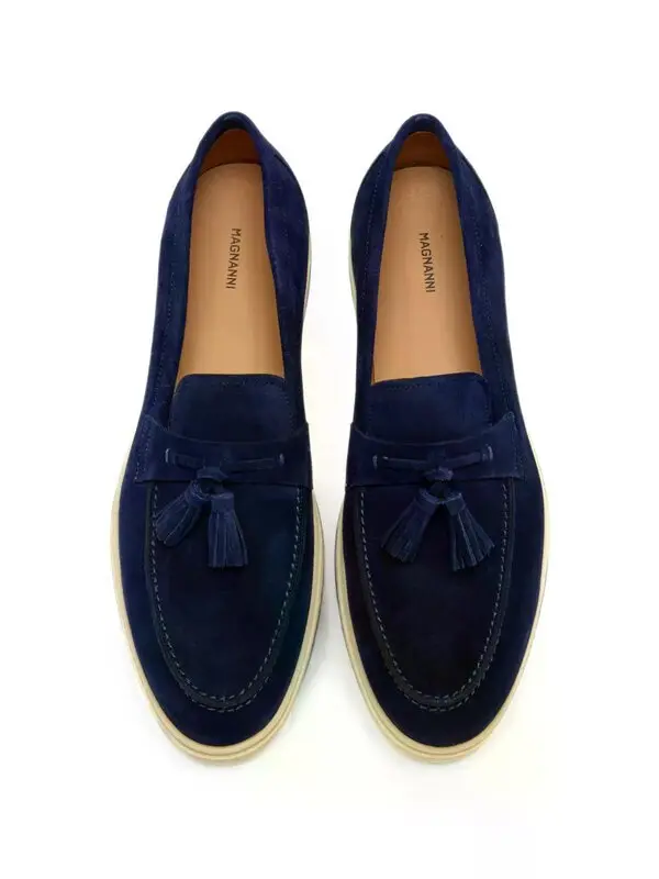Magnanni Tassel Suede Loafers