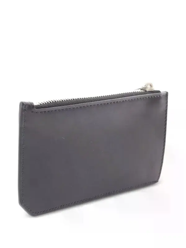 Saint Laurent 2020s Tiny Cassandre Logo-plaque Cardholder - Black