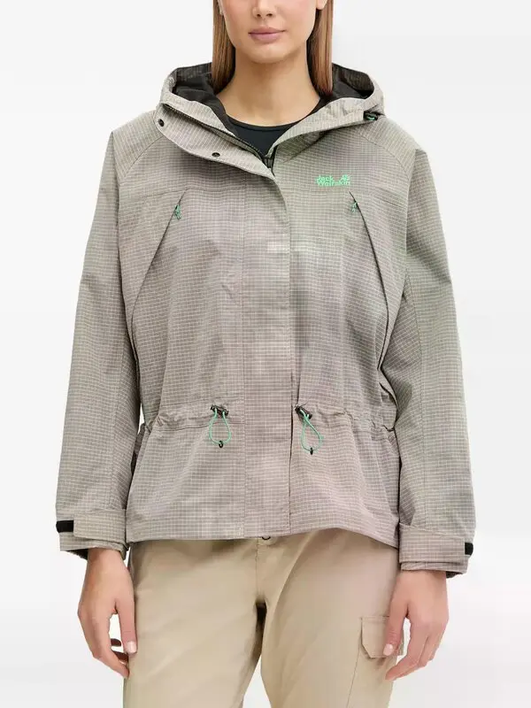 JACK WOLFSKIN Find The Wild 2l Grid-pattern Hooded Jacket