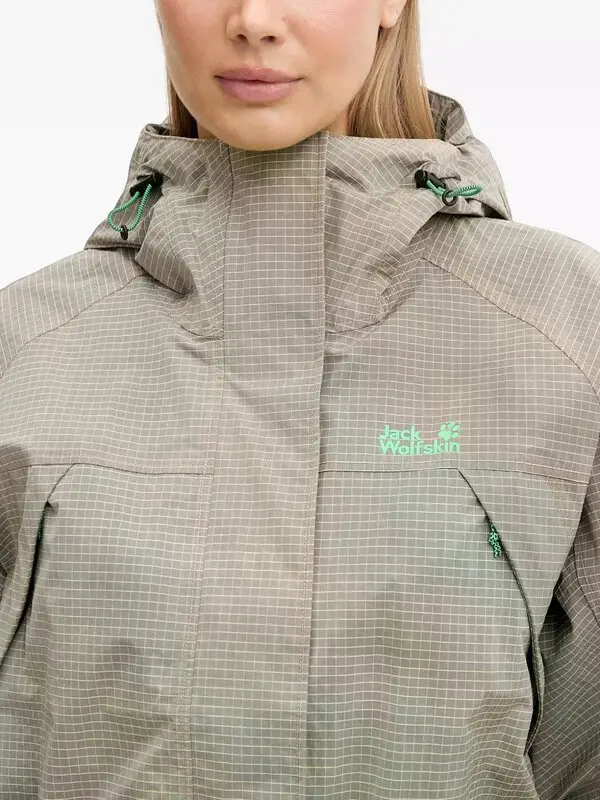JACK WOLFSKIN Find The Wild 2l Grid-pattern Hooded Jacket