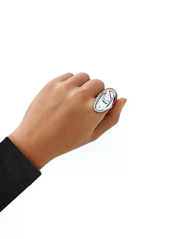 DIESEL® D-era Stainless Steel Ring Watch - Silver