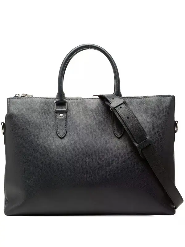 LOUIS VUITTON 2018 Taiga Anton Soft Briefcase Business Bag - Blue