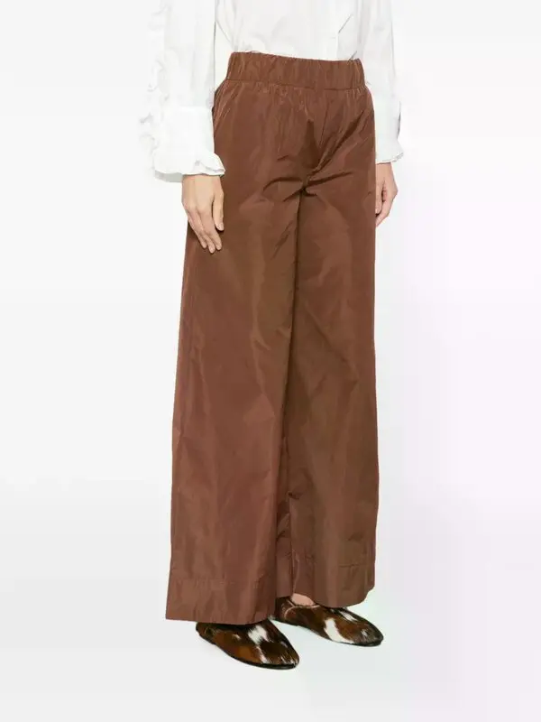 SUSANNE BOMMER Wide-leg Elasticated Waist Trousers - Brown