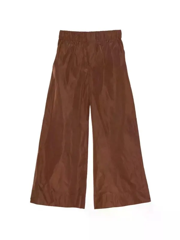 SUSANNE BOMMER Wide-leg Elasticated Waist Trousers - Brown
