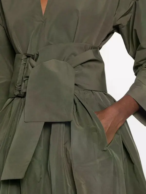 CO.GO Belted Pleated Maxi Dress