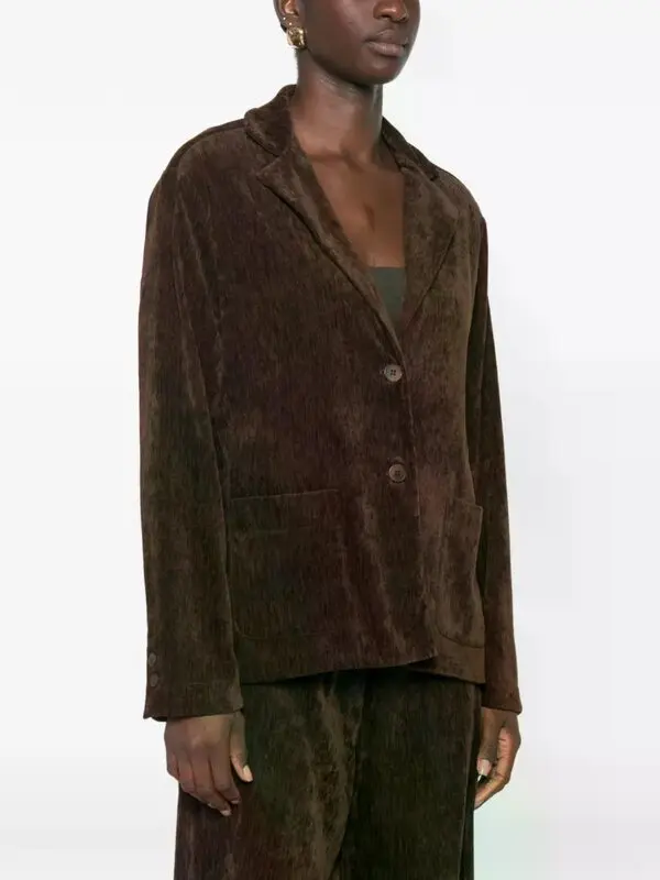VIRGINIA BIZZI Corduroy Notched-lapel Blazer