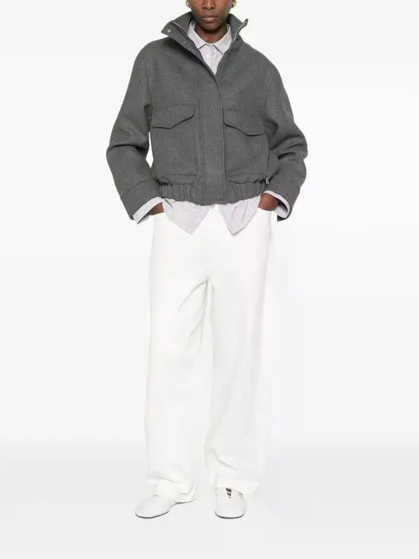 OTTOD'AME Elasticated-hem Flap-pocket Jacket