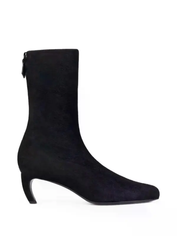 Victoria Beckham Harlow Stretch Suede Ankle Boots - Black