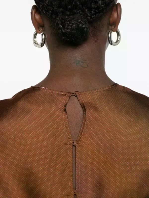 CO.GO Satin-finish Tie-waist Top