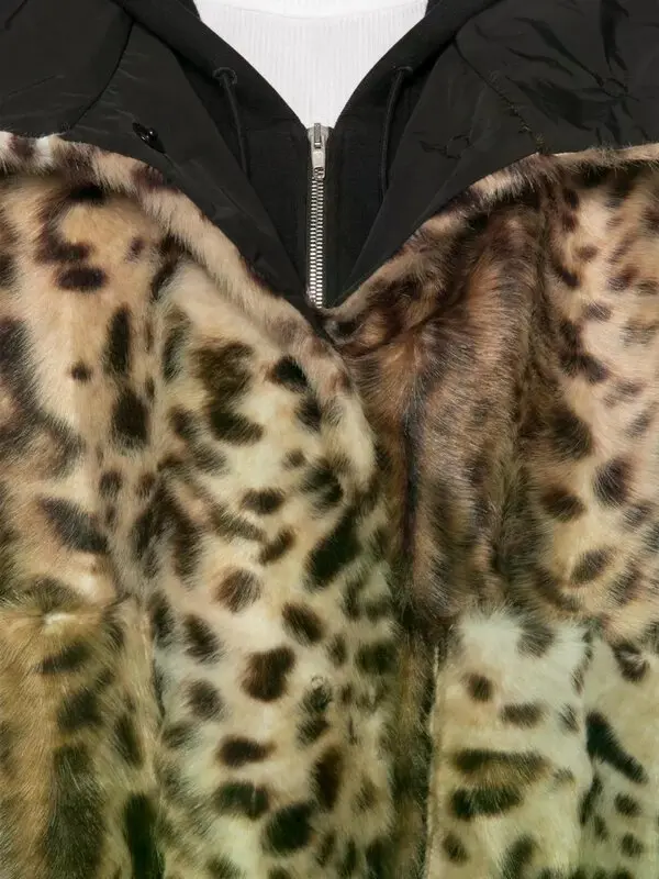 VIRGINIA BIZZI Leopard-print Reversible Jacket