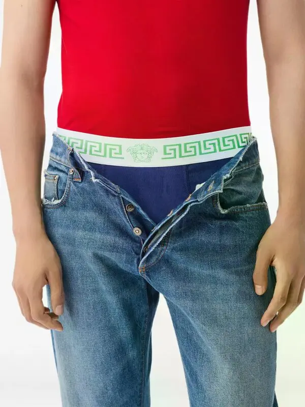 Versace Ribbed Cotton-jersey Briefs