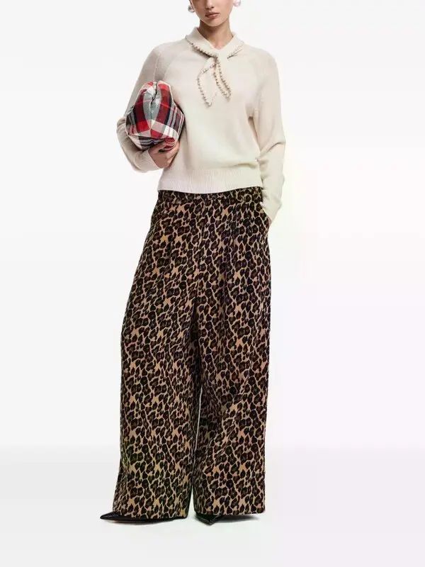 Essentiel Antwerp Pearl-embellished Self-tie Sweater - Neutrals