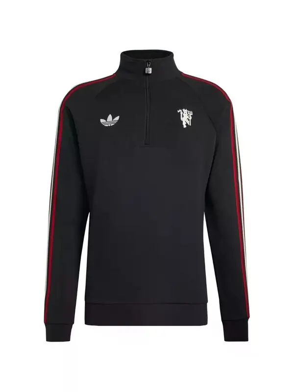 Adidas Manchester United Quarter-zip Sweater - Black