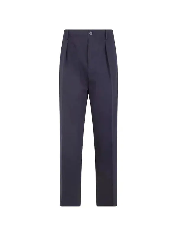 SEMICOUTURE Tera Pleated Straight-leg Trousers - Blue