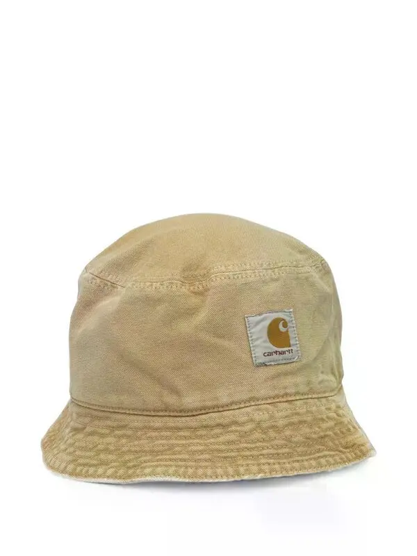 Carhartt Work In Progress Logo-patch Canvas Bucket Hat - Neutrals