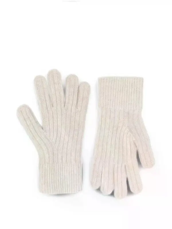HUGENBERG Ribbed-knit Cashmere Gloves