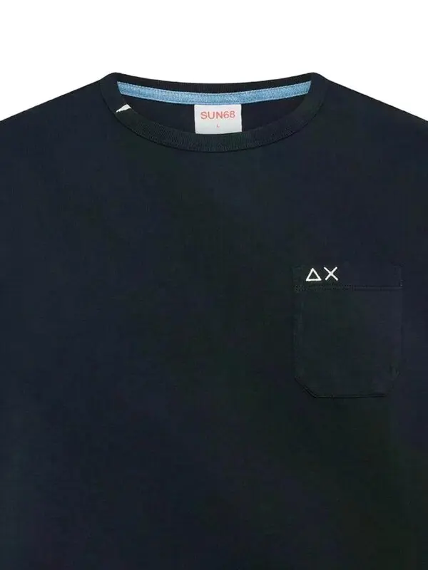 SUN 68 Logo-embroidered Pocket T-shirt