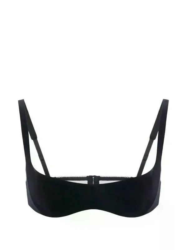 Elisabetta Franchi Bra In Flowing-velvet Fabric - Black