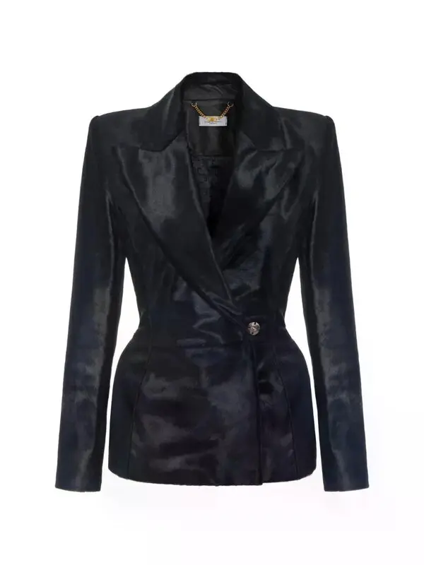 Elisabetta Franchi Cowhide Jacket - Black